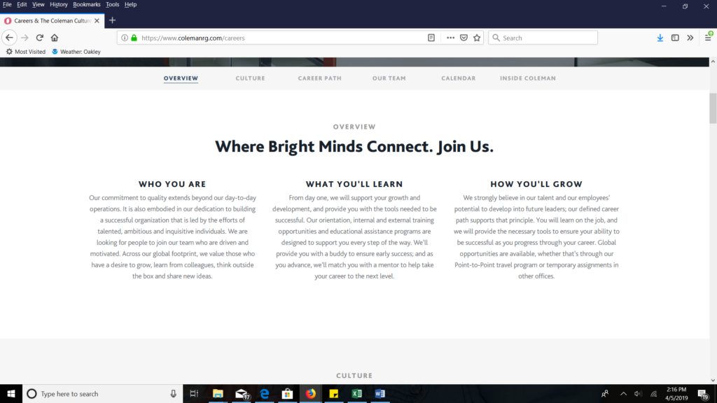 Website Copywriting for Coleman Research Group